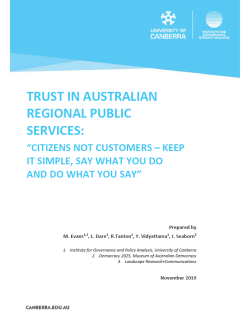 Barriers and enablers to trust in Australian public services | APS Reform